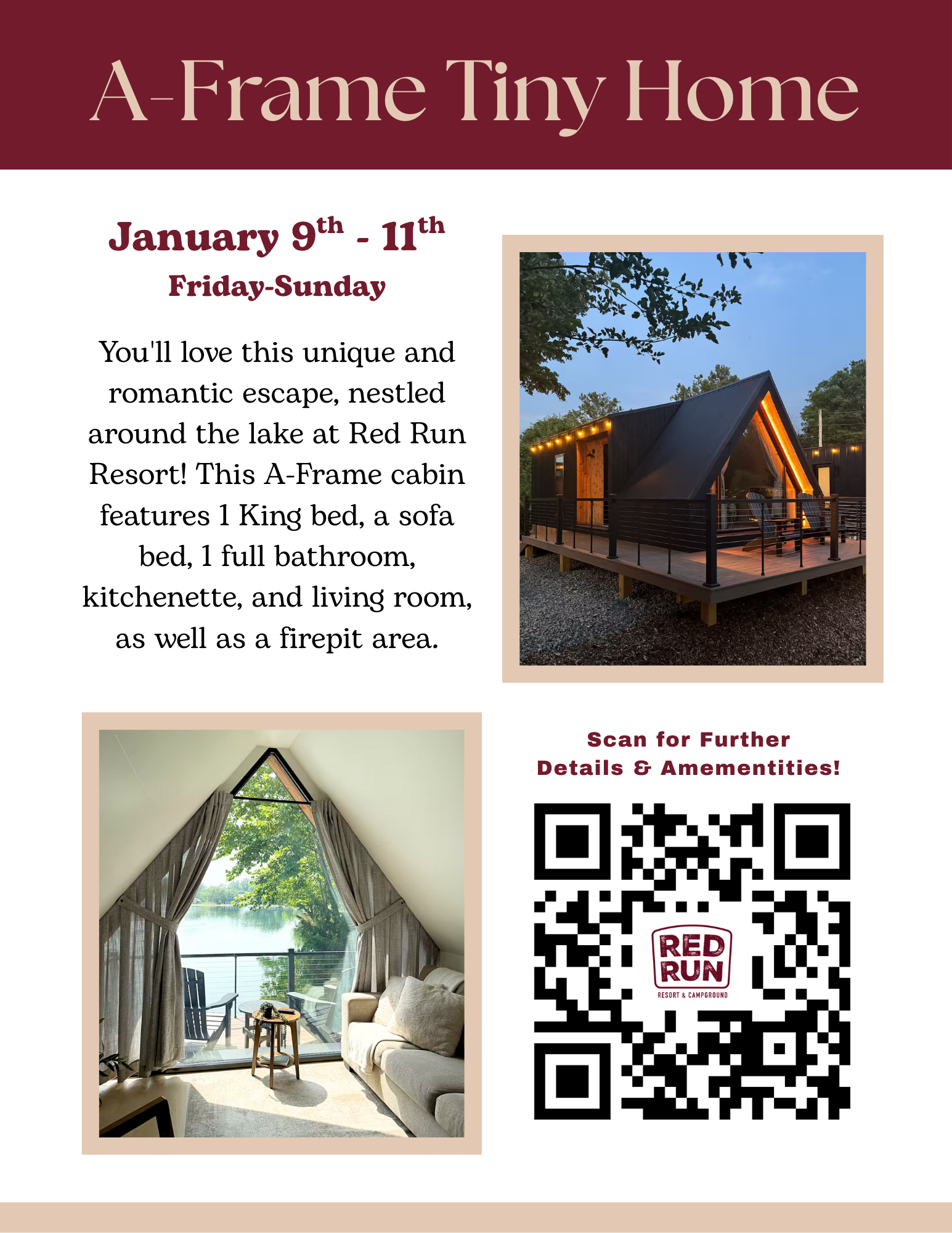 A-Frame Tiny Home Getaway Weekend - Gehmans Mennonite School